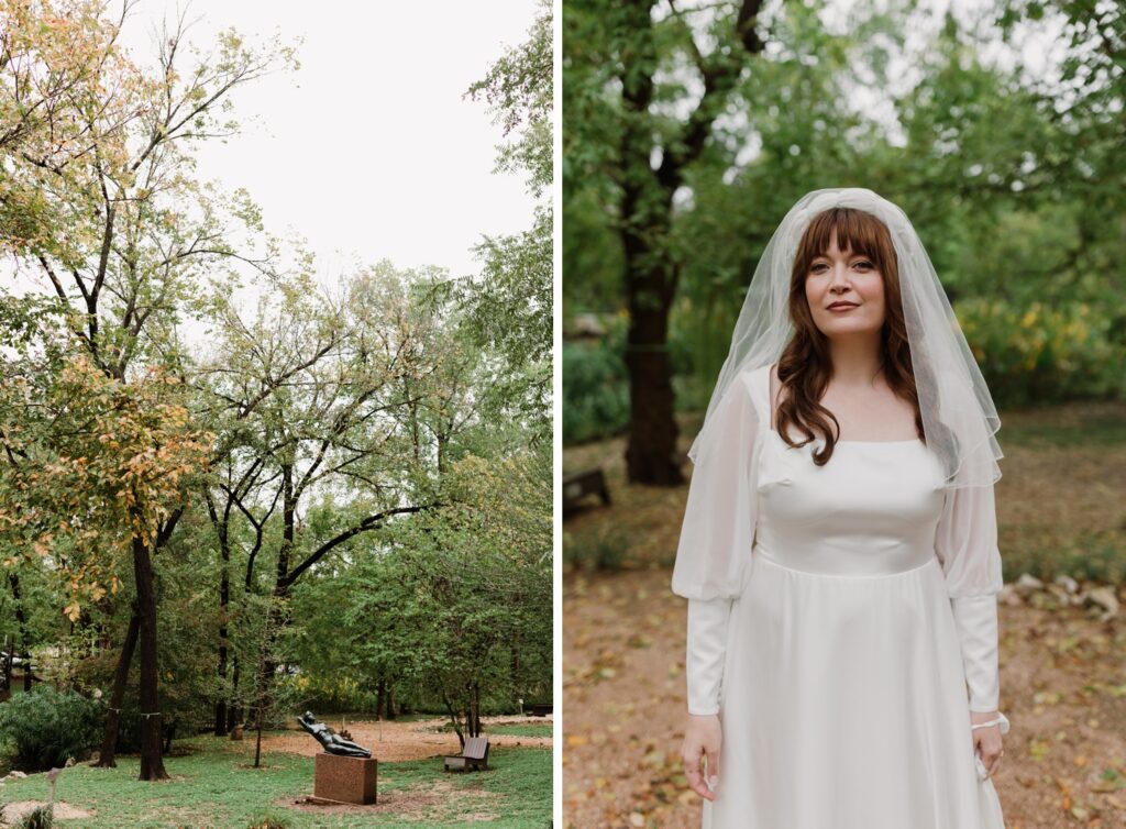 Intimate UMLAUF Sculpture Garden Wedding - ambervickery.com