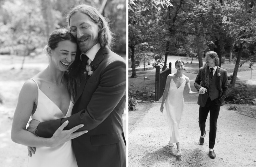 Intimate Outdoor Wedding at the UMLAUF Sculpture Garden - ambervickery.com