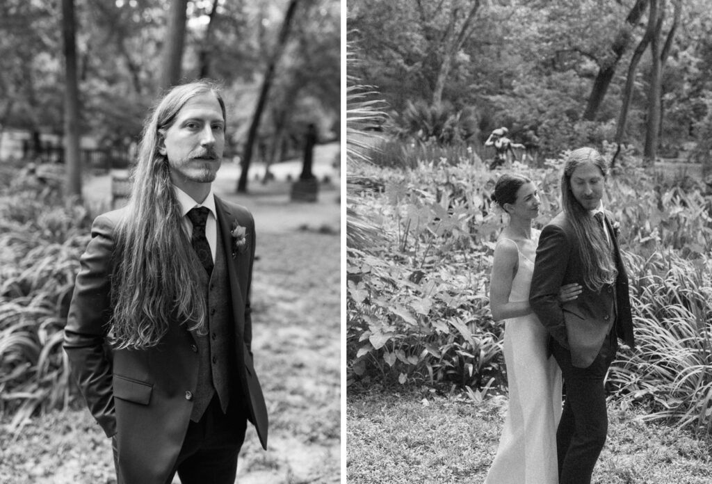 Intimate Outdoor Wedding at the UMLAUF Sculpture Garden - ambervickery.com